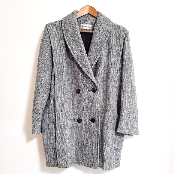 Vintage | Jackets & Coats | Vintage Herman Kay Wool Herringbone Weed ...